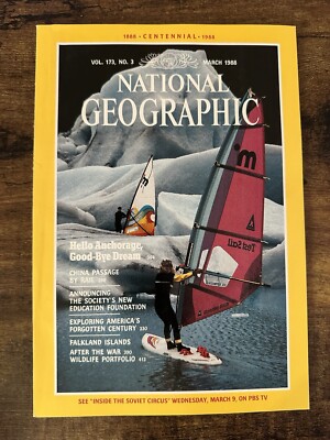 Vintage March 1988 National Geographic Journal Magazine Paperback Book ...