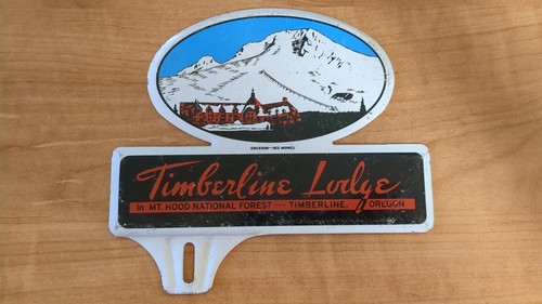 Vintage Timberline Lodge Mt Hood Forest Oregon License Plate Frame ...