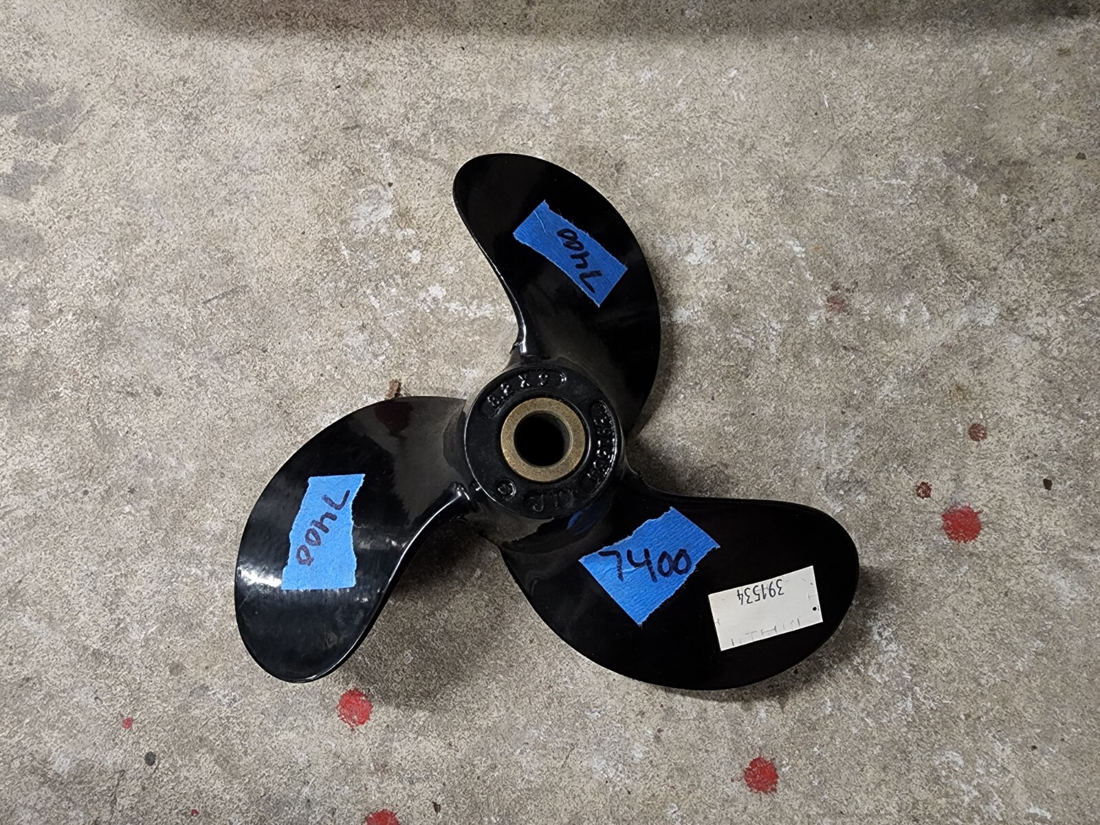 NEW ALUMINUM 8 1/4" X 9P OMC EVINRUDE JOHNSON PROP, 391534, PIN DRIVE ...