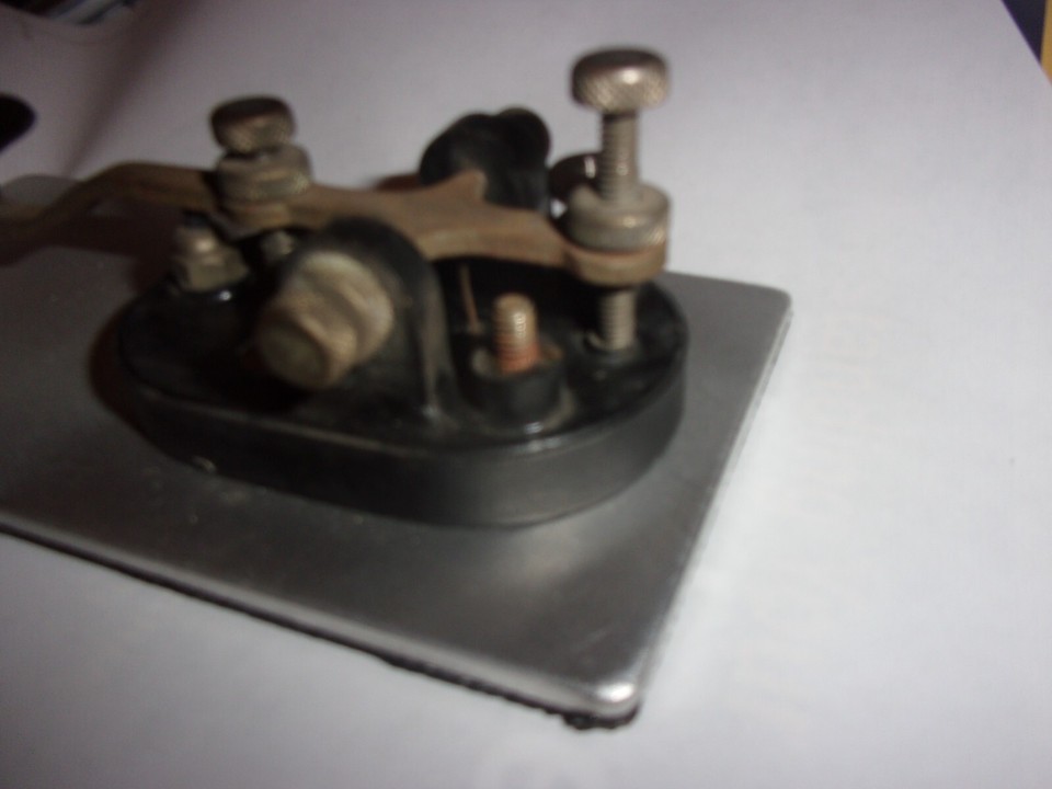 Straight Key Telegraph Morse Code Keyer Black Plastic Base | eBay