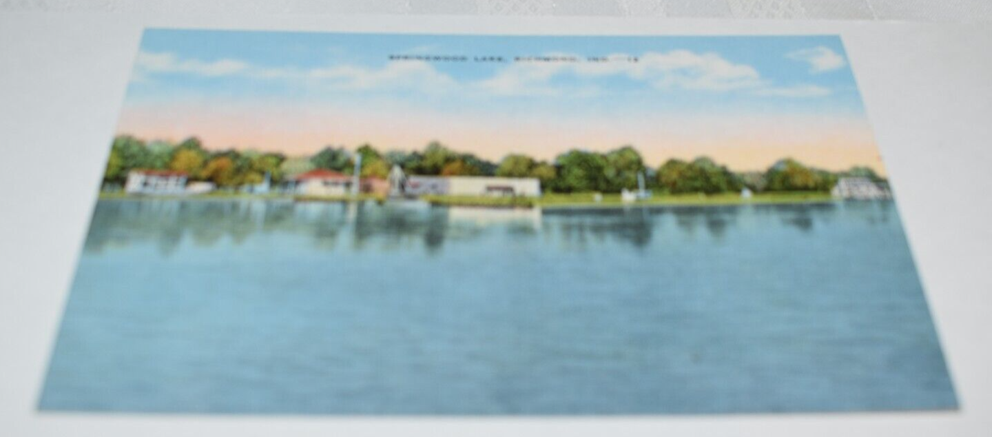 Springwood Lake Richmond Indiana 12 Postcard E. C. Kropp Co. 24566 | eBay