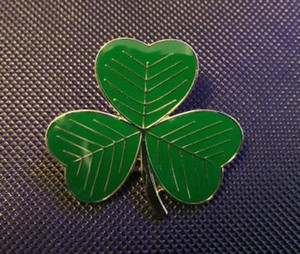 IRISH SHAMROCK IRELAND EIRE GAELIC LUCKY CLOVER ENAMEL PIN BADGE (PB38 ...