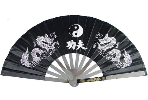 Wushu Taichi Kungfu Stainless Steel Fan Kung Fu Martial Arts Weapons ...