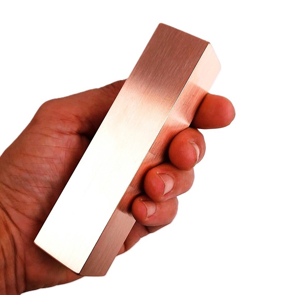 1kg Copper Bullion Bar 999 Pure Fine Ingot Paperweight Minted Large 1 ...