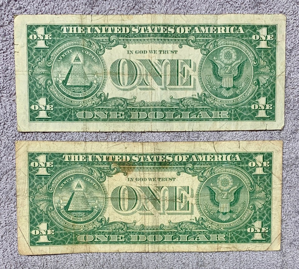 Lot of 6 U.S. Paper money, two & one dollar bill Star Notes (Error ...