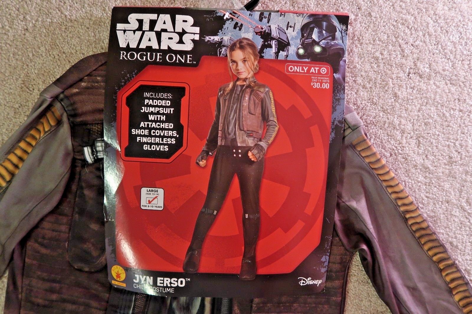 Star Wars Rogue One Jyn Erso Halloween Costume youth child kid sizes S ...