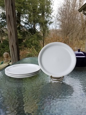 4 BISTRO dinner PLATES set lot White FIESTA WARE 10.5" NEW | eBay