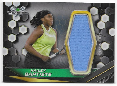 HAILEY BAPTISTE 2024 GR-HBE Topps Graphite Relics card in holder S# 02/ ...