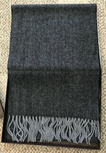 Elliot Mulryan Fine Clothing Mens 100% Cashmere Scarf Charcoal Gray ...