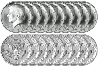 1 Roll of 1974 S Kennedy Half Dollar CN Clad 50c Gem Proof Cameo Coin ...