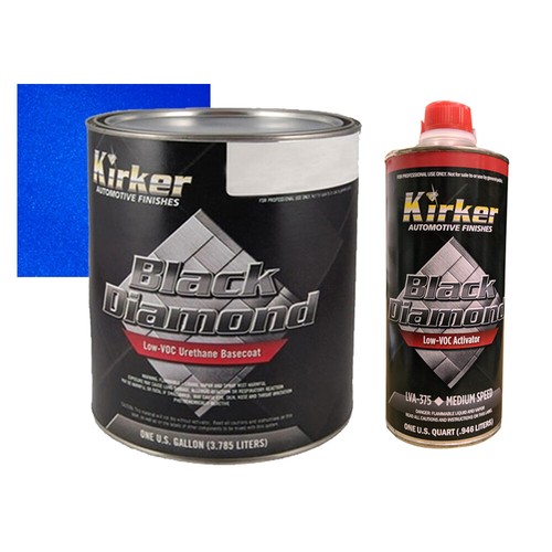 1 Gal Kirker Black Diamond Car Paint Sonic Blue Pearl LVB-41095 w/ Med ...