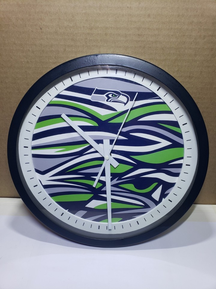 NFL Seattle Seahawks 12"x12" Wall Clock Modern Quartz Movement NEW in ...