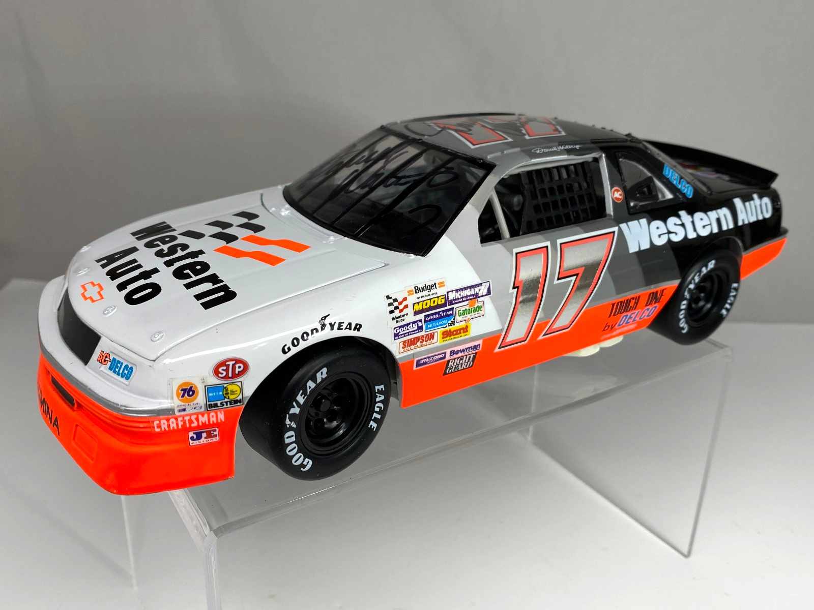 Darrell Waltrip 2x Signed Ertl 1:18 Western Auto Lumina NASCAR diecast ...