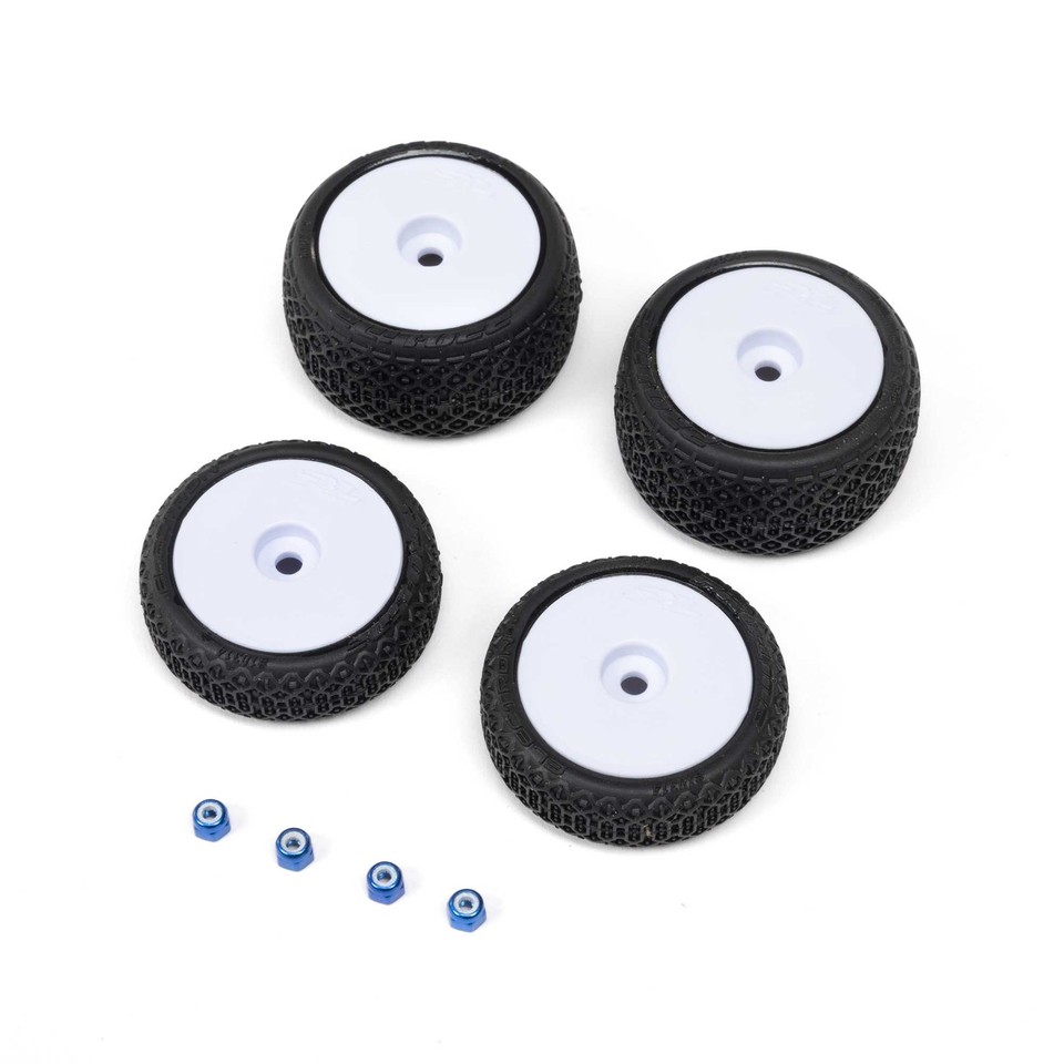 Pro-Line Racing Electron 2.0 F/R Tires Mounted 7mm White 4 for Losi ...