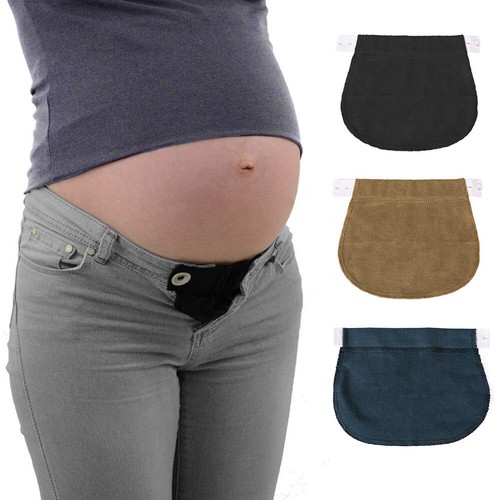 Maternity Pregnancy Adjustable Waist Jeans Trouser Band Belt Extender ...