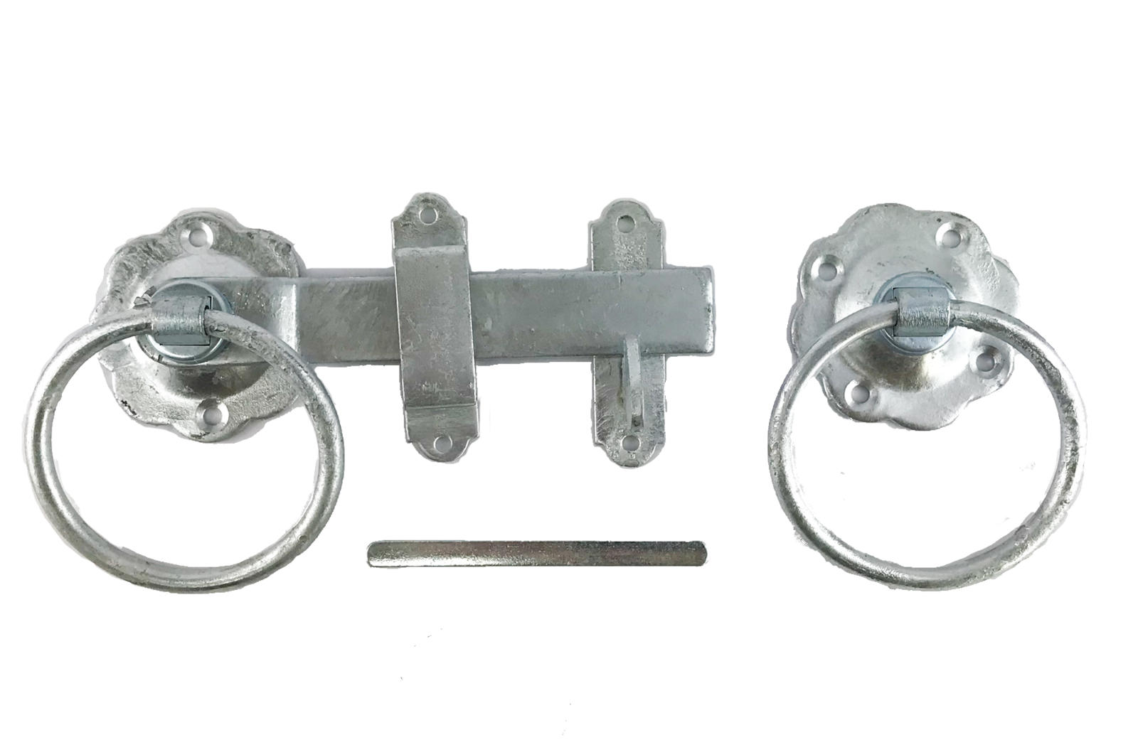 Ring Gate Latch Catch Set 6" / 150mm Twisted Plain Handle Black ...