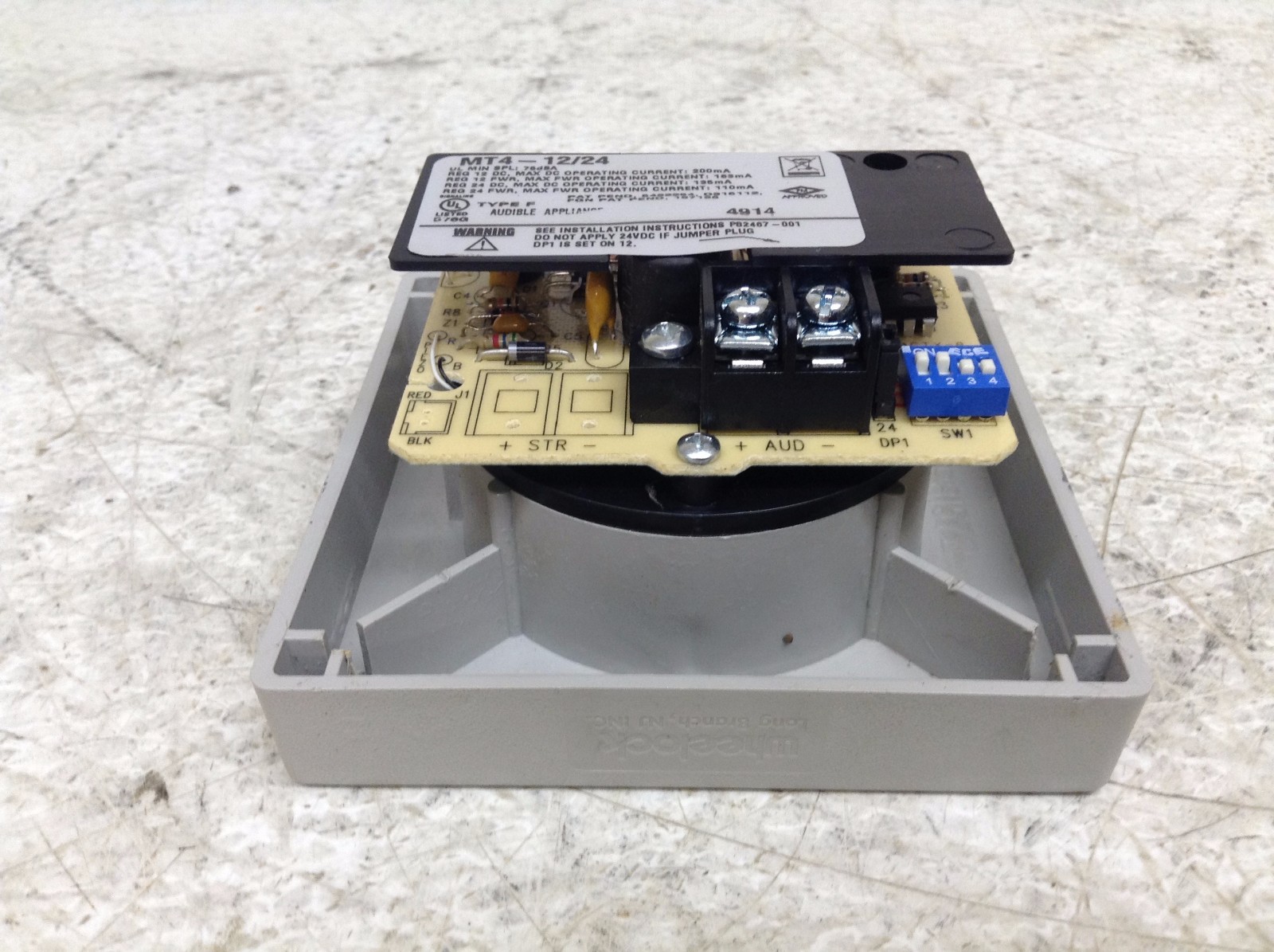 Wheelock Mt4-12/24 Signaling Device Alarm MT41224 for sale online | eBay