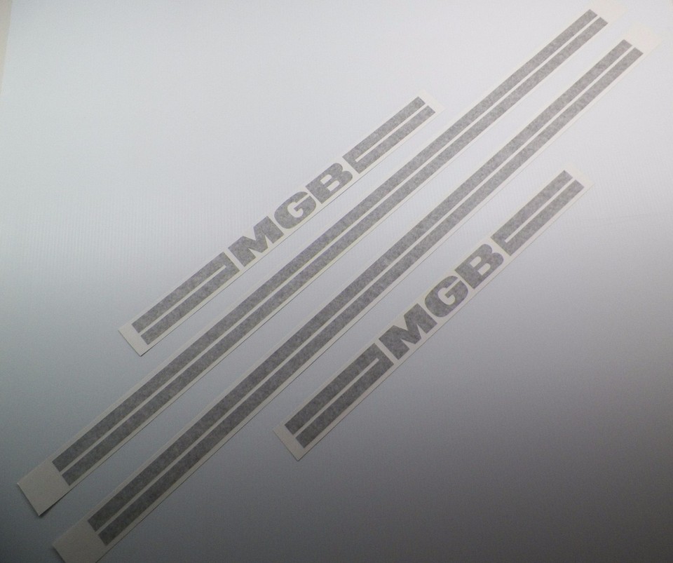 1962-1980 MG MGB Dual Lower Rocker Side Body Stripe Kit With Logo On ...