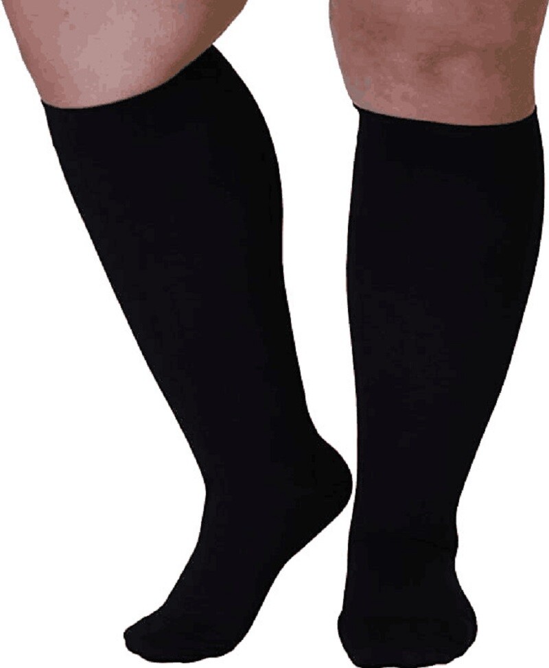 Compression Sock Knee Leg Support Open Toe 20-30mmHg Men Women Plus ...