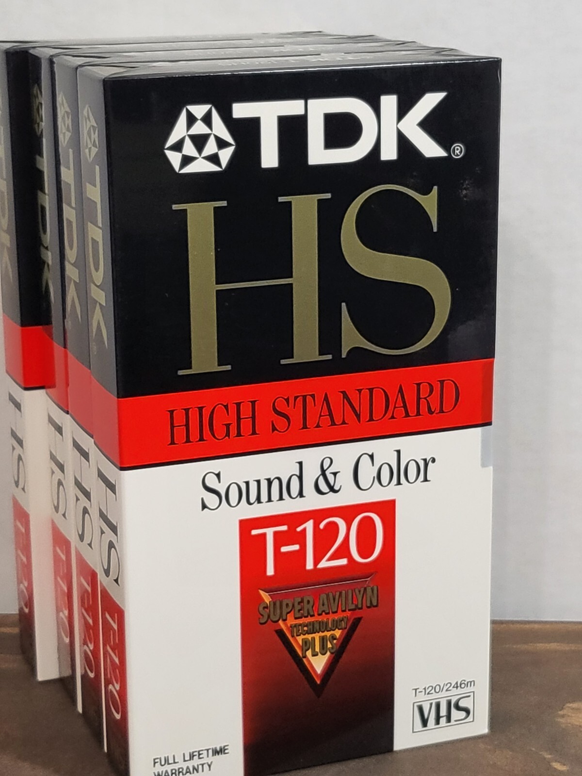 TDK VHS Tapes Blank Lot Of 4 Premium Quality HS T-120 Videotape 6 Hours ...