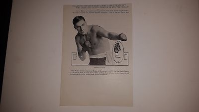 Jimmy Barry Boxing 1921 Spink PROFILE Picture VERY RARE! | eBay