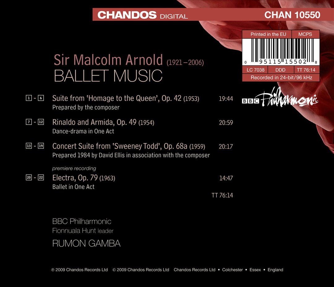 RUMON GAMBA SIR MALCOLM ARNOLD: BALLET MUSIC NEW CD 95115155028| eBay