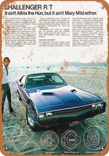 METAL SIGN - 1971 Dodge Challenger R/T - Vintage Look Reproduction | eBay