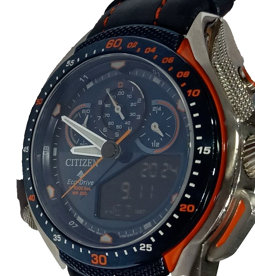 U706-S163710 CITIZEN PROMASTER ECO-DRIVE BLUE DIAL MEN'S WATCH EC-75 | eBay