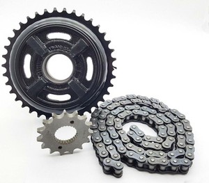 ROYAL ENFIELD 350CC THUNDERBIRD TWINSPARK FRONT REAR SPROCKET CHAIN KIT ...