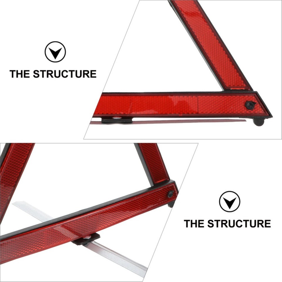 2pcs Car Warning Sign Triangle Road Safety Tool Auto Folding Safety ...