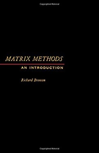 Matrix Methods : An Introduction Hardcover R. Bronson 9780121352509| eBay