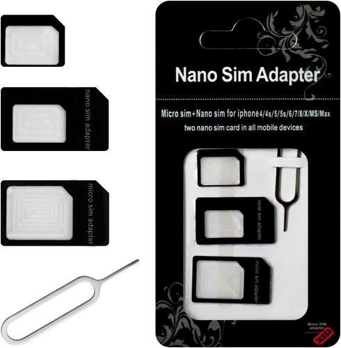 Nano SIM Card Adapter, Converter Kit Nano to Micro Sim/Standard with ...