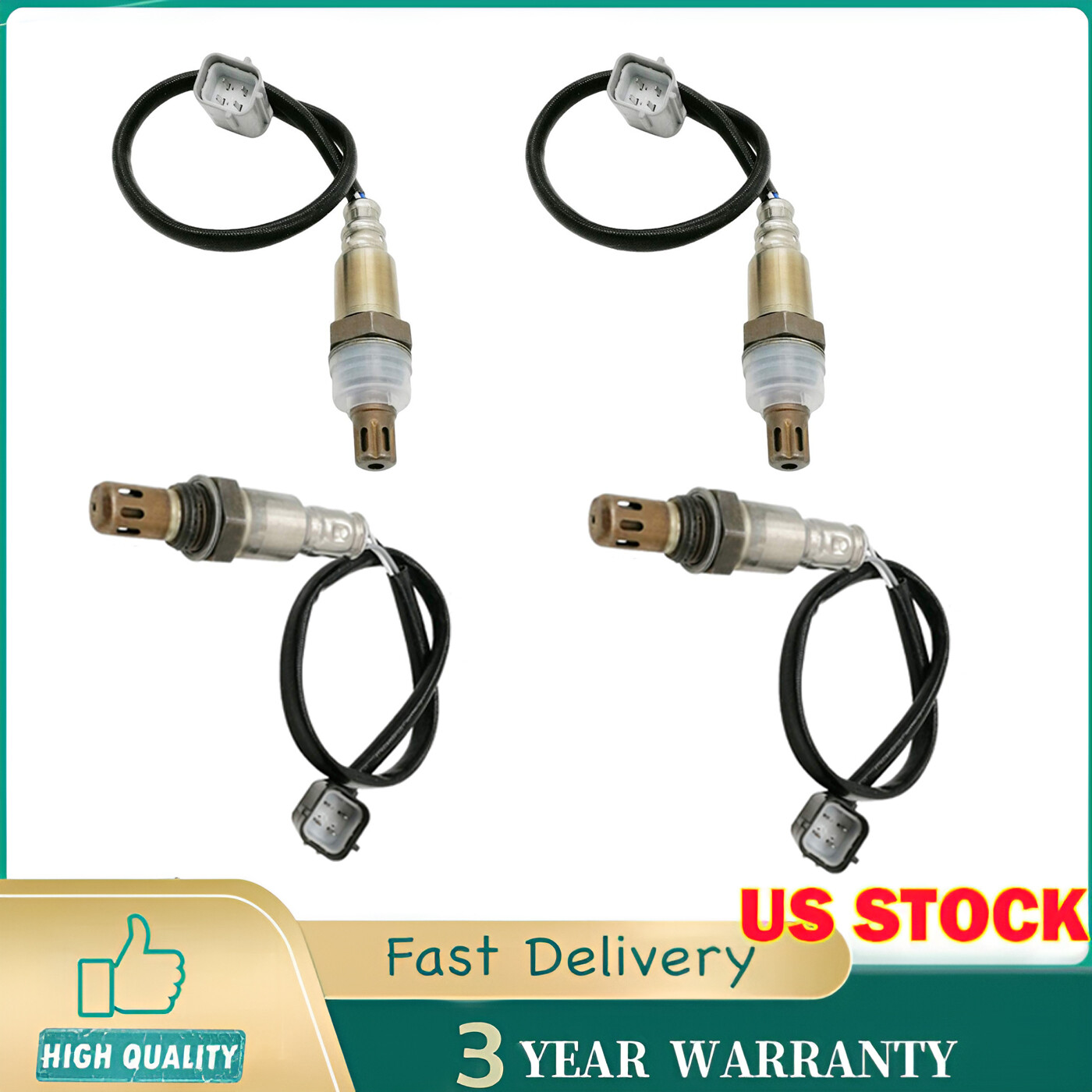 Set of 4 Oxygen Sensors fit for Infiniti G35 3.5L V6 2007 Upstream ...