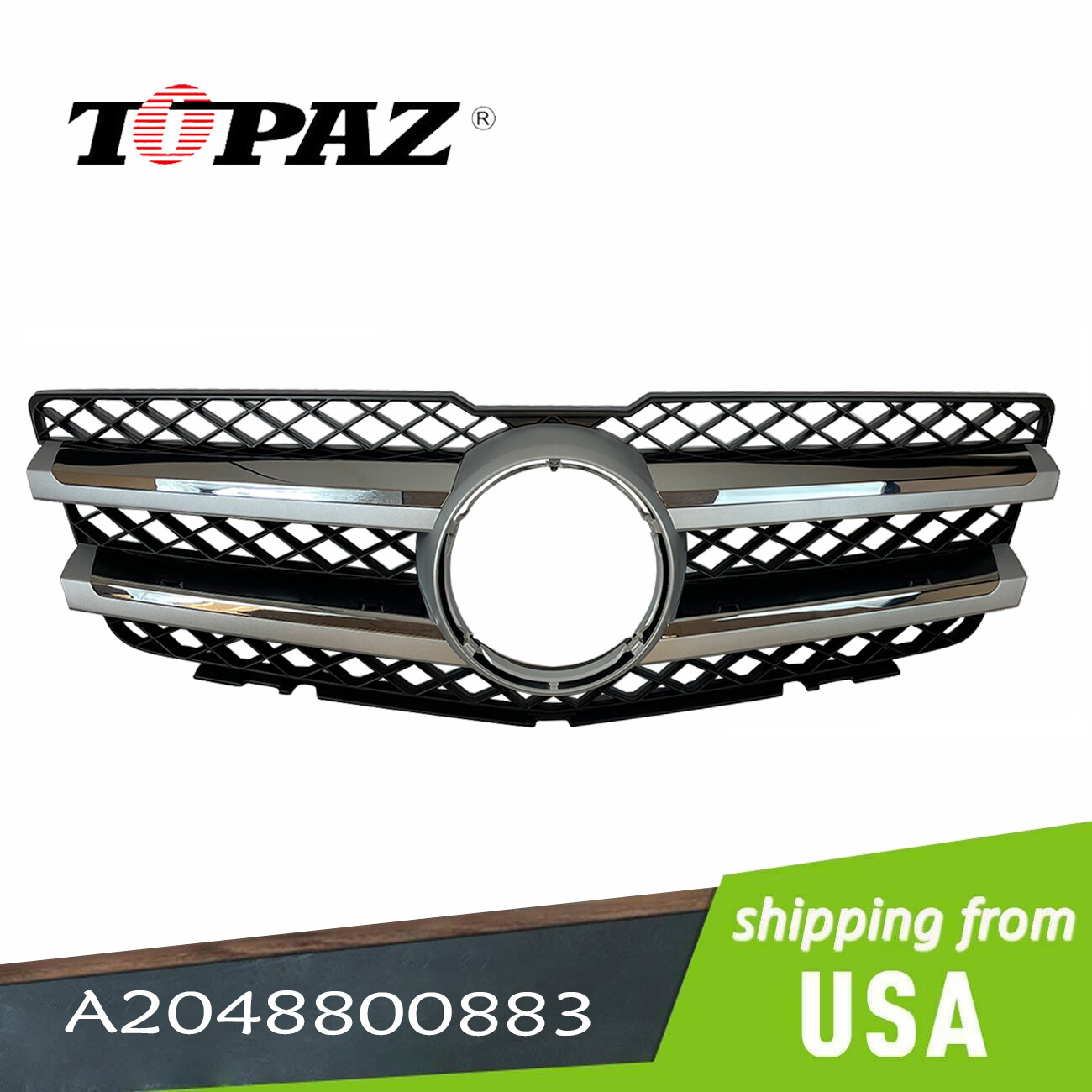 2048800883 For 2010 2011 2012 Mercedes GLK350 Front Bumper Grille Grill ...