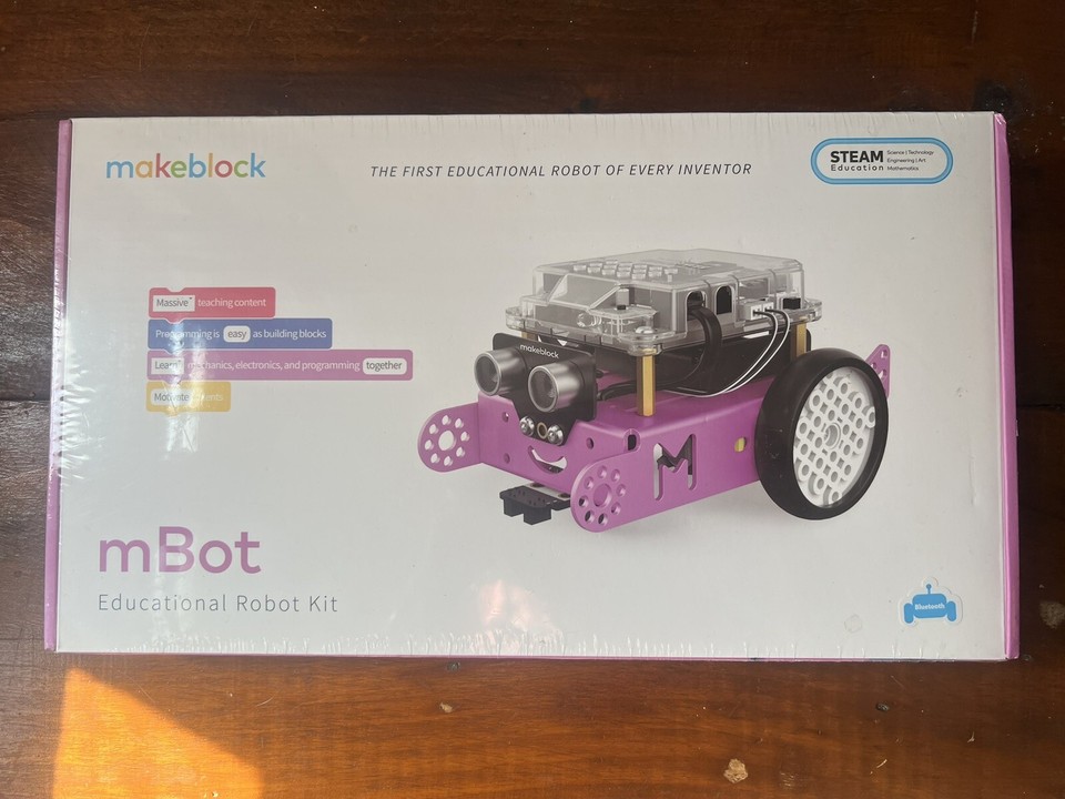Makeblock mBot Robot Kit, DIY Mechanical Building Block, Pink Bluetooth ...