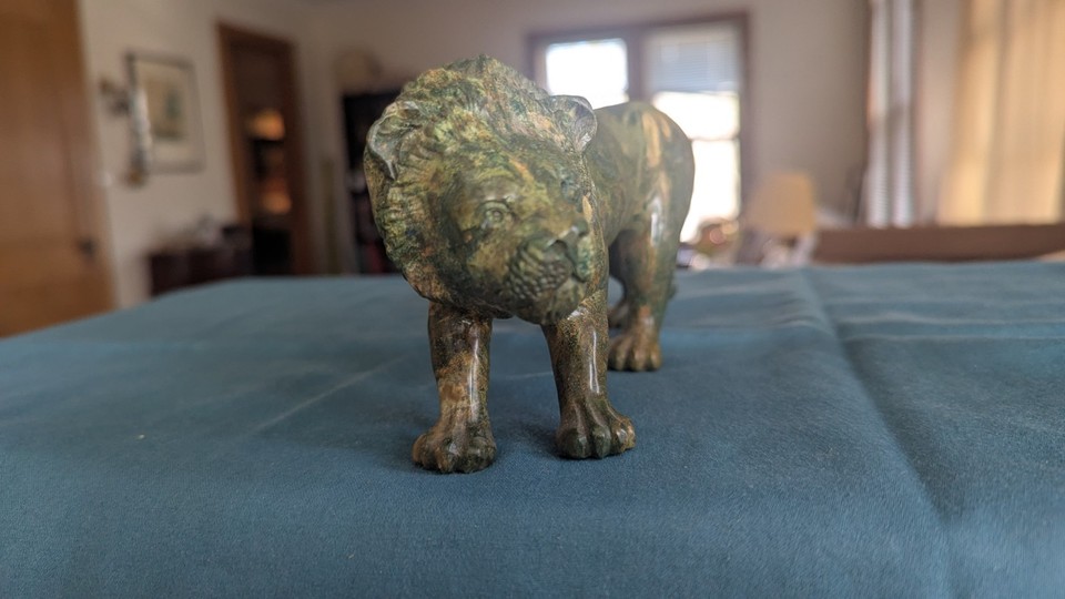 African Lion Original Shona Sculpture. Verdite African Jade Hand Made ...