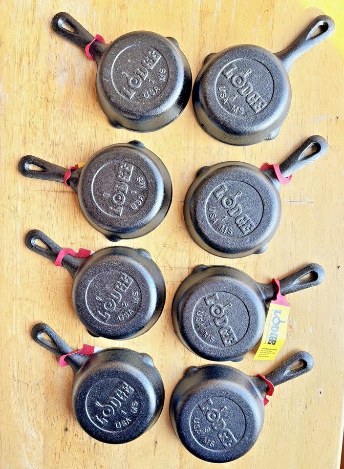 Lodge Cast Iron Mini 3 1/2” #1 Cast Iron Skillet Ashtray Lodge, Set of ...