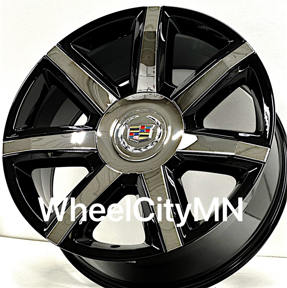 22” black chrome OE 4739 replica wheels fits 2020 Cadillac Escalade 6x5 ...