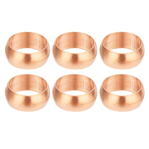 12mm Tube OD Compression Sleeves Ferrules, 6pcs Copper Ferrule Fitting ...