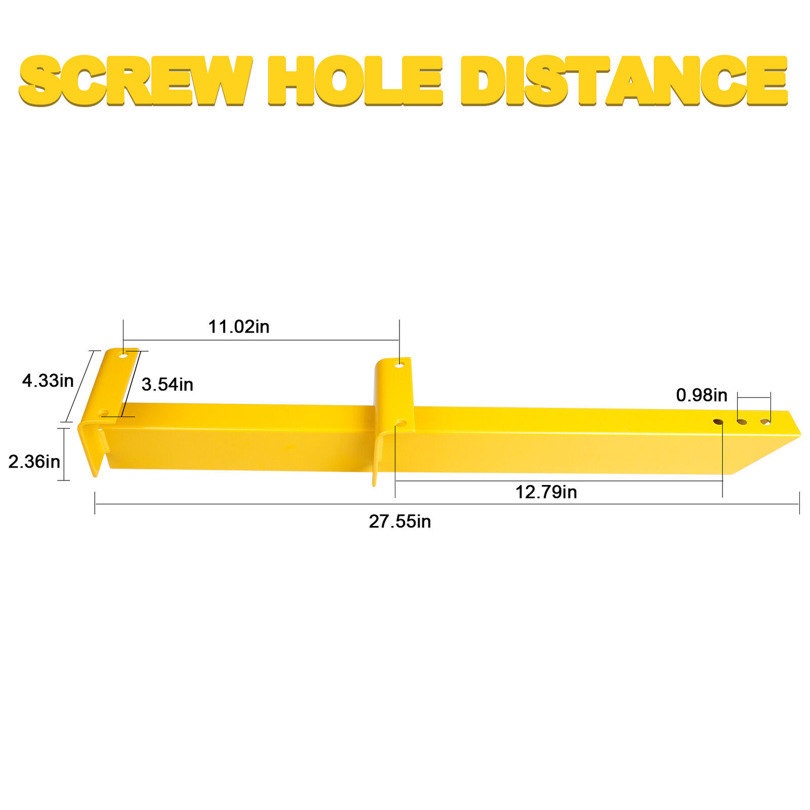 Pair Universal Leaf Spring Traction Bars Yellow Powder Coat Finish ...