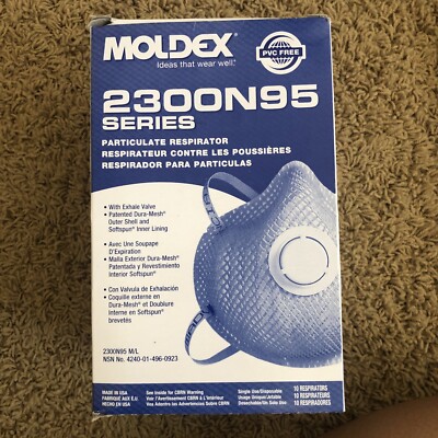 MOLDEX 2300N95 (BRAND NEW!!) PROTECTIVE FACE 2300 MASK - 10 PACK | eBay