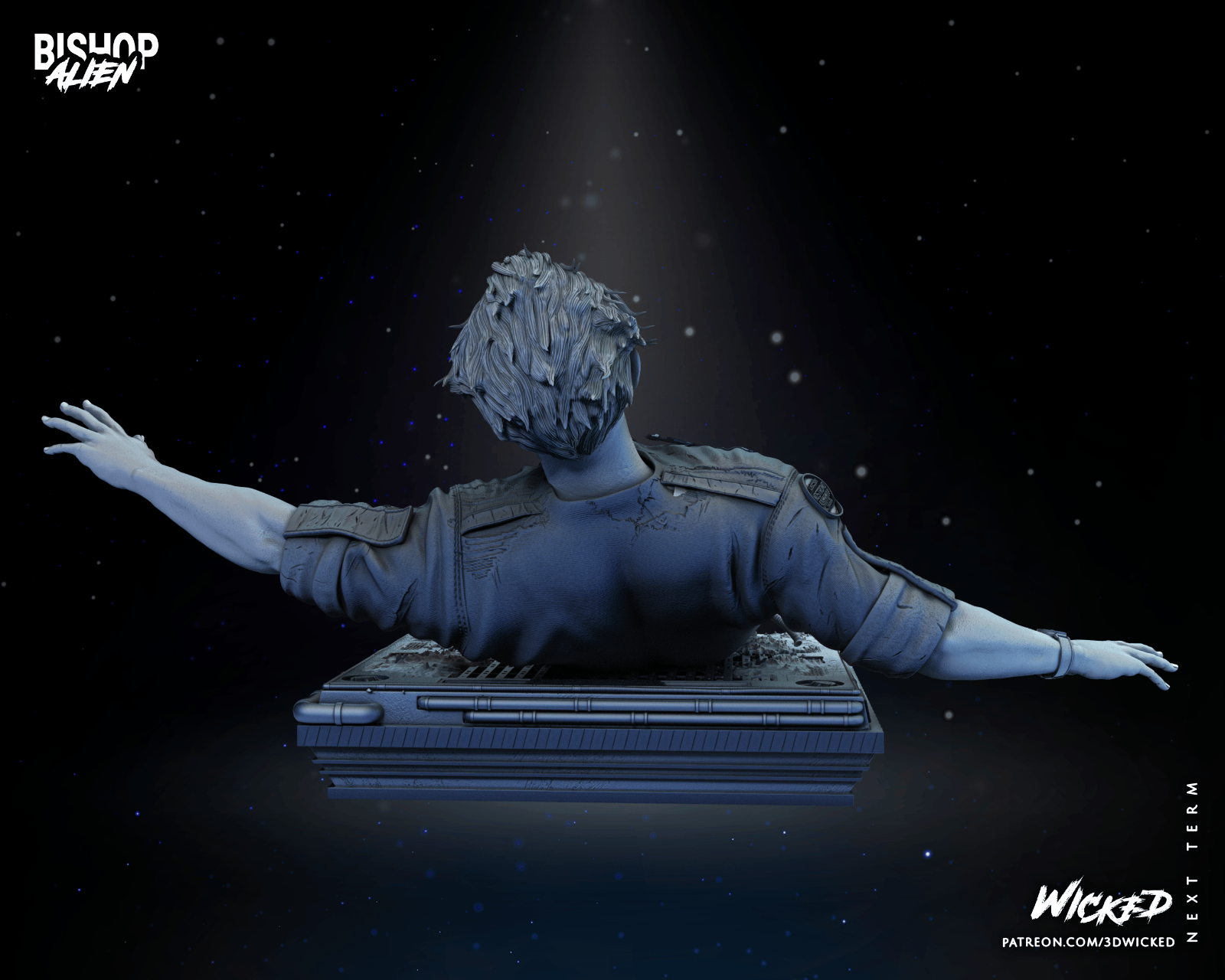 Bishop Synthetic Robot from Aliens (1986) BUST Resin printed DIY model ...