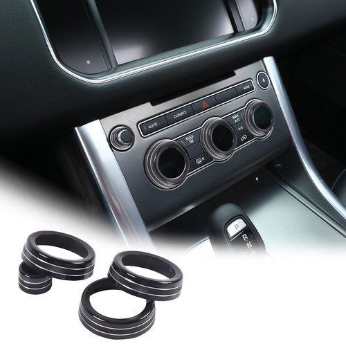 4PCS Black AC Volume Knob Cover For Land Rover Range Rover Sport 2014 ...