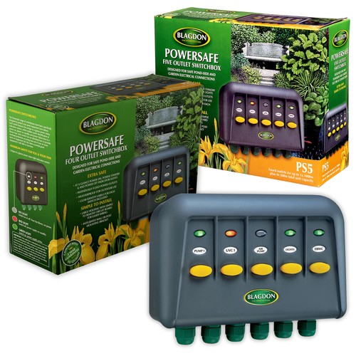 BLAGDON SWITCH BOX POWERSAFE WEATHERPROOF GARDEN KOI FISH POND CABLE ...