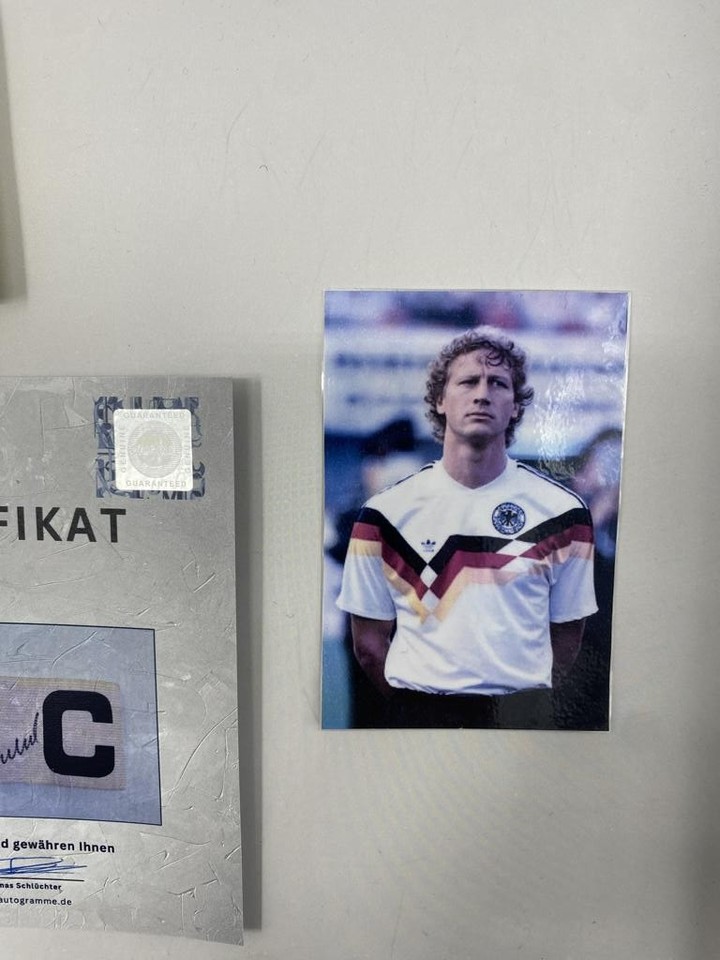 Captain's Armband Guido Buchwald Signed In Frame Germany Football ...