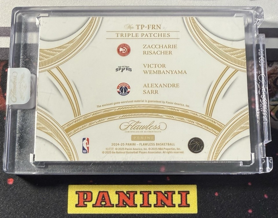 2024 Flawless Victor Wembanyama Risacher Sarr Patch /5 Game Worn ...