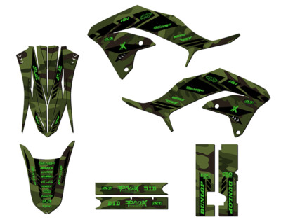 2020-2023 KLX 230 R APACHE Green Senge Graphics Kit Compatible with ...
