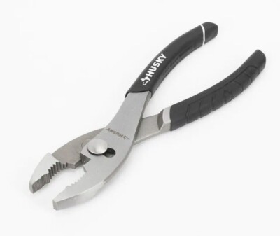 HUSKY 8" Professional Heavy Duty Grip Hardware Tool Slip-Joint Pliers ...