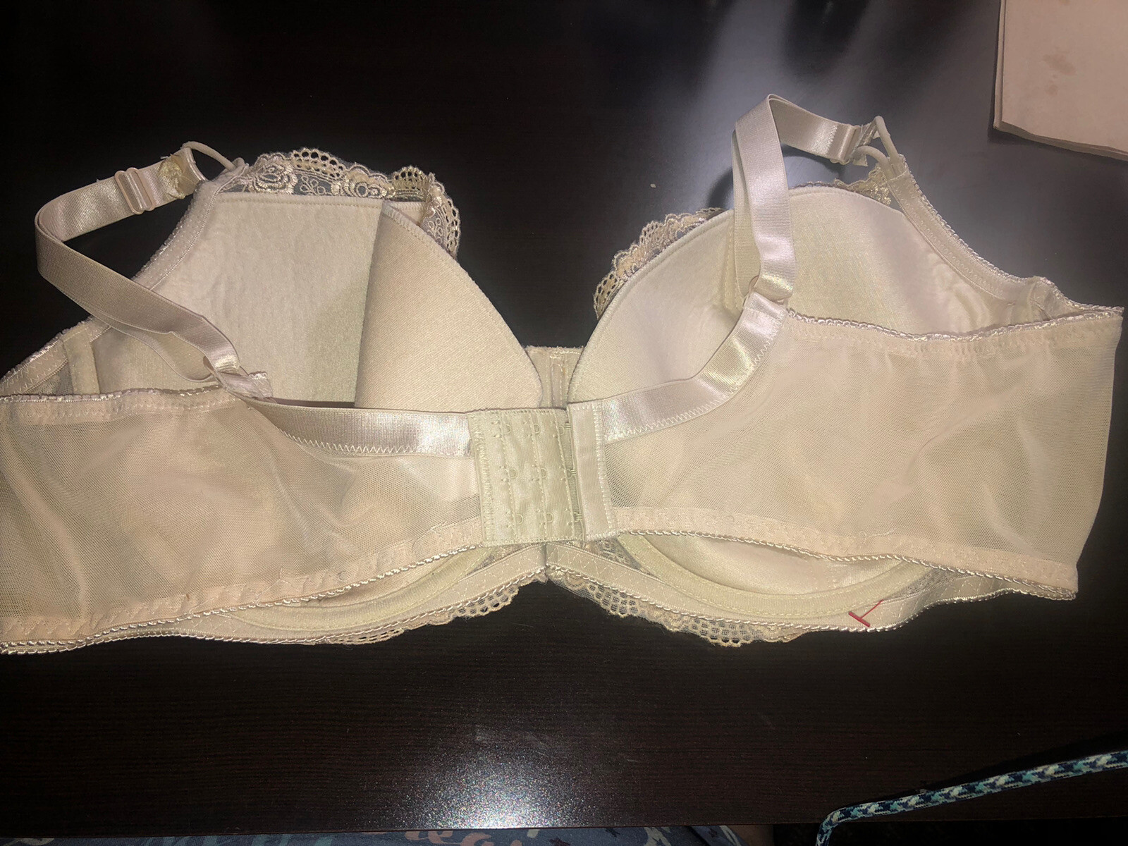 Serenada Womens 48DD Beige Floral Lace Overlay Bra Underwire Lightly ...