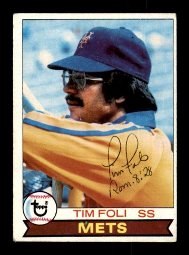 1979 Topps #403 Tim Foli AUTOGRAPHED!!! Mets 235411 | eBay